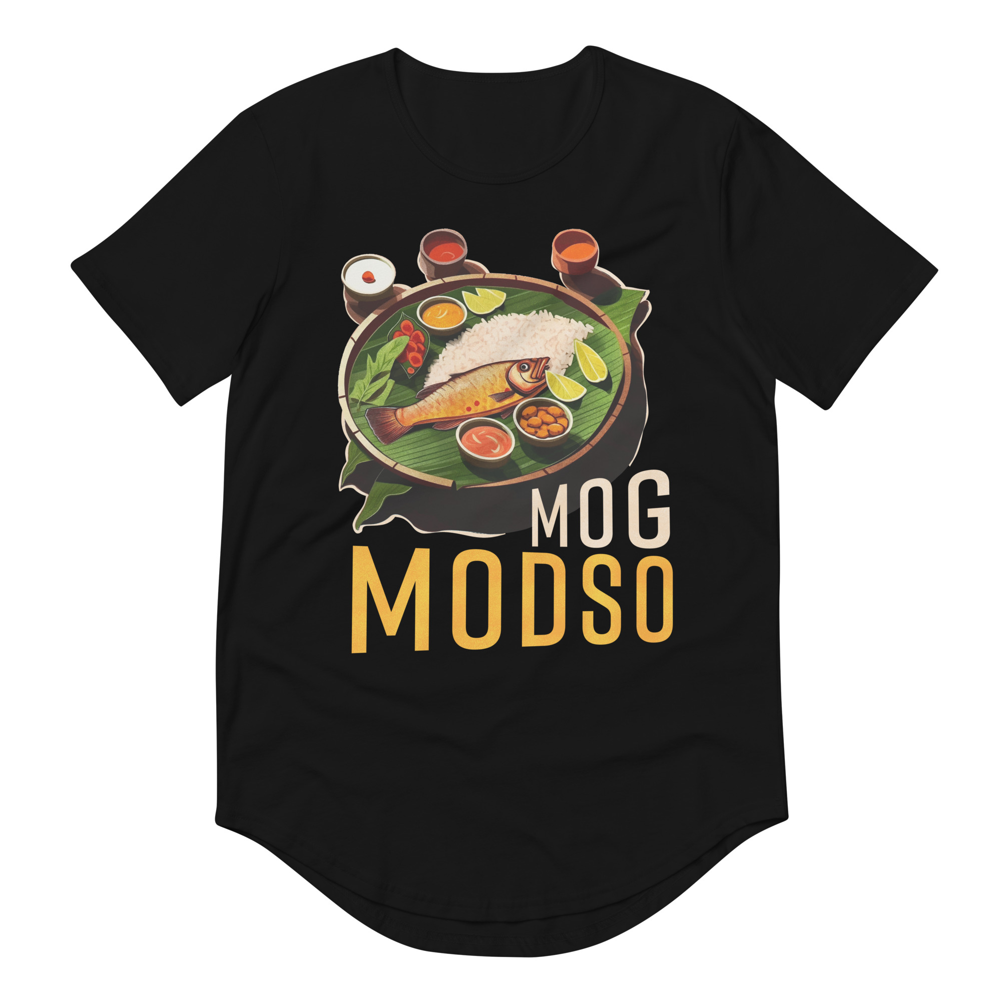 mog modso – Men’s Curved Hem T-Shirt – Goan Toons